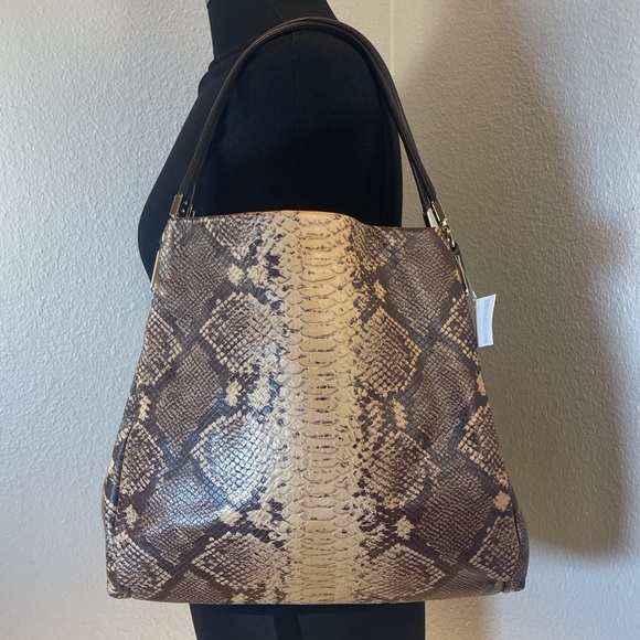 Coach | Bags | Nwt Coach Snake Phoebe Embossed Leather Shoulder Tote ...
